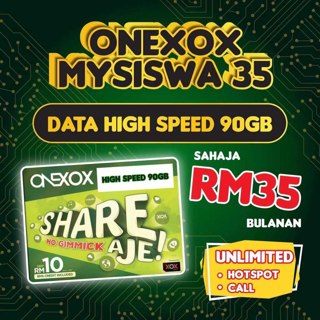 ONEXOX 5G Plan MySiswa 70GB Highspeed Data+Unlimited Call (Can Hotspot) Monthly RM35 Only ...