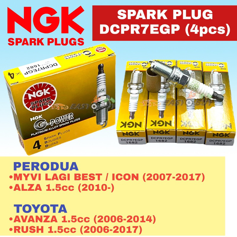 ORIGINAL NGK 1682 G-Power Platinum Alloy Spark Plug - Perodua Myvi Lagi ...