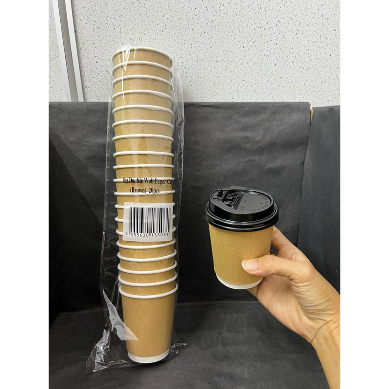 (Ready Stock)Coffee Tea Paper Cup High End Double Wall Heat Insulation ...