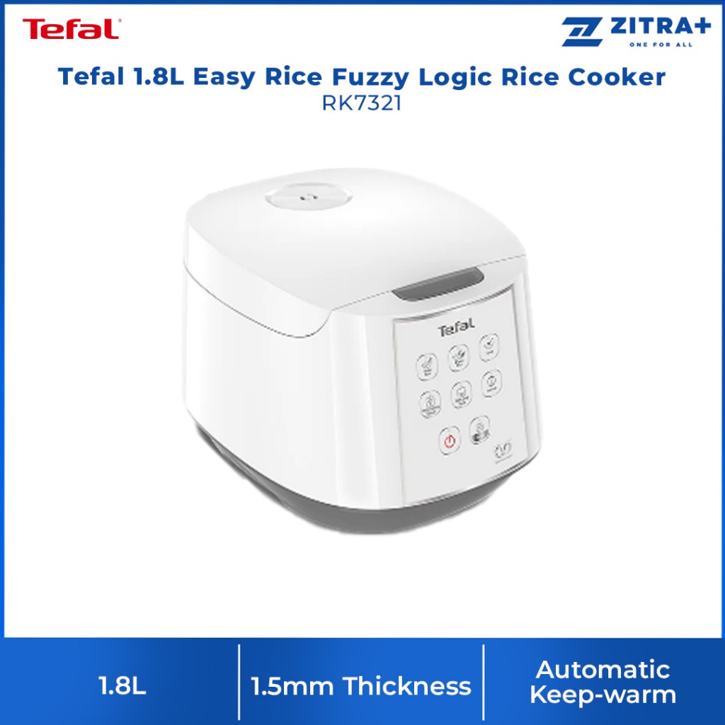 Tefal 1.8L Easy Rice Fuzzy Logic Rice Cooker RK7321 | Reheat | Control ...