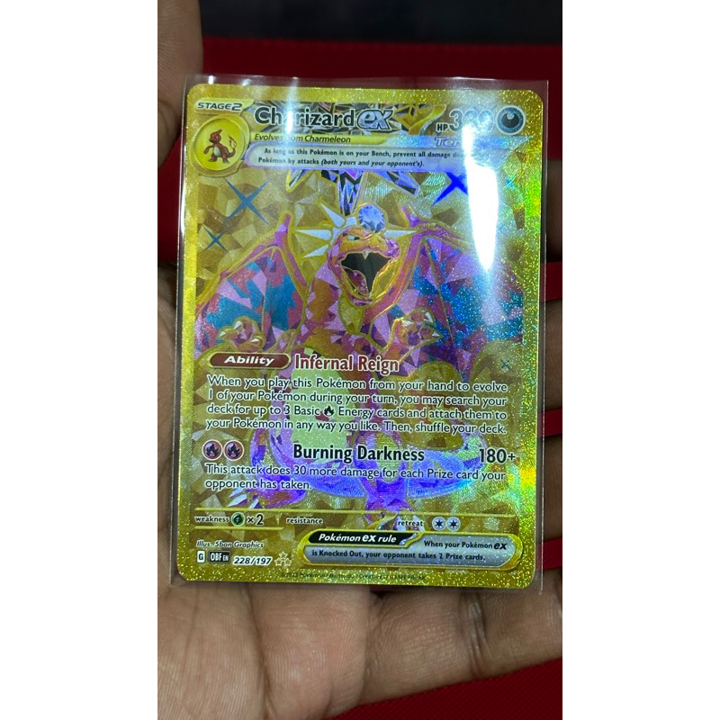 Pokemon Card PTCG Charizard Ex gold 228/197 Obsidian | Shopee Malaysia