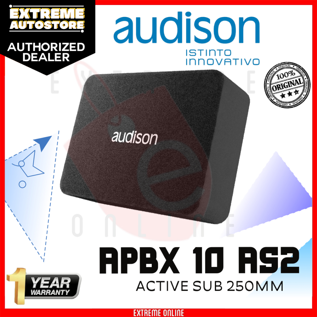 Audison APBX 10 AS2 Prima Series 10" Active Sub Box with Dynamic Bass ...