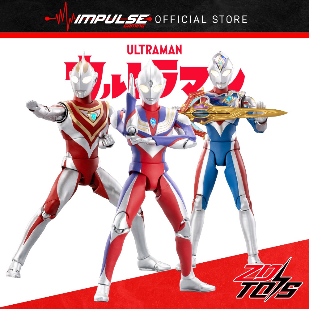 ZD Toys Ultraman Tiga Multi Type / Gaia V1 / Trigger / Decker Flash ...