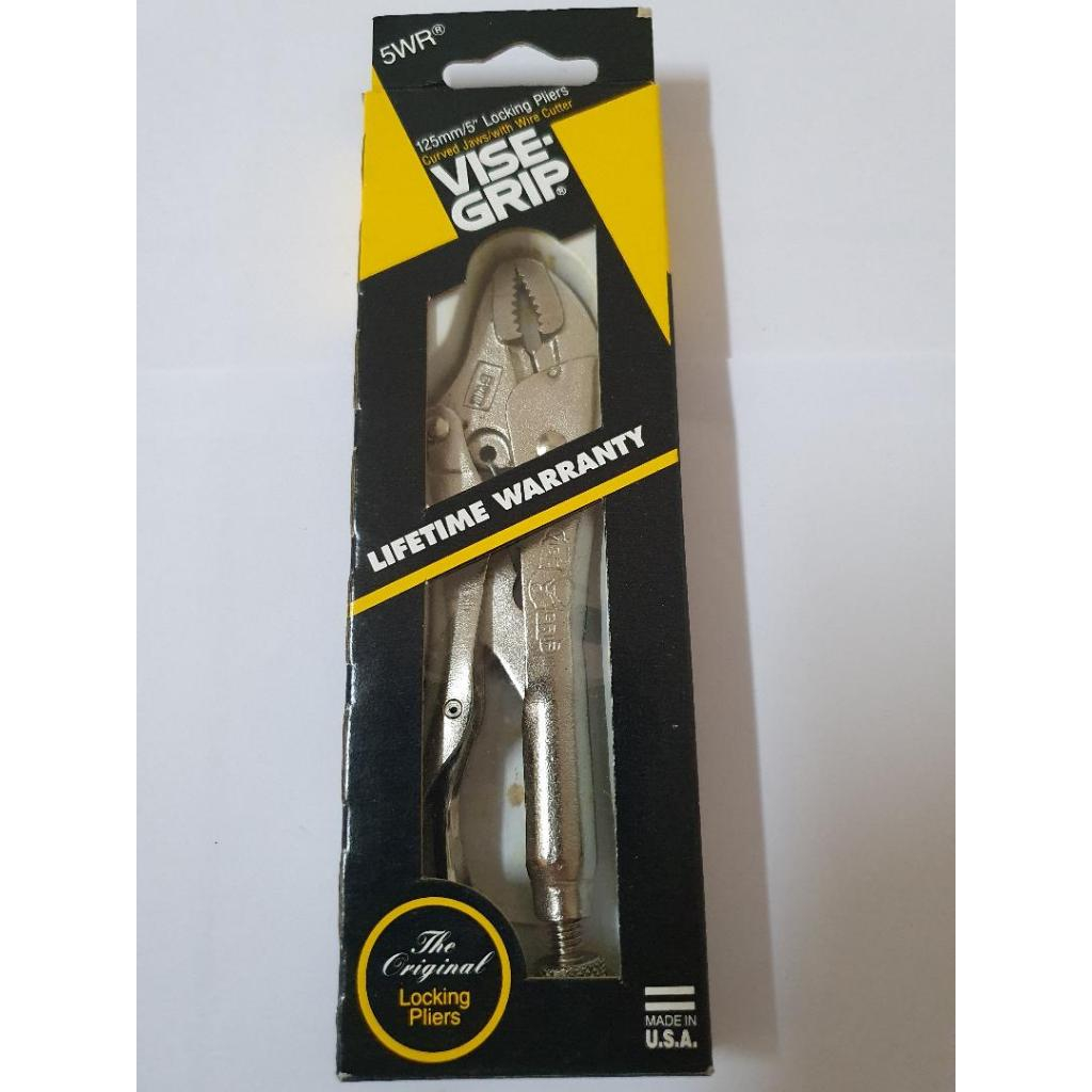 Vintage VISE GRIP 5"/125mm 5WR Curved Jaws Locking Pliers with Wire ...