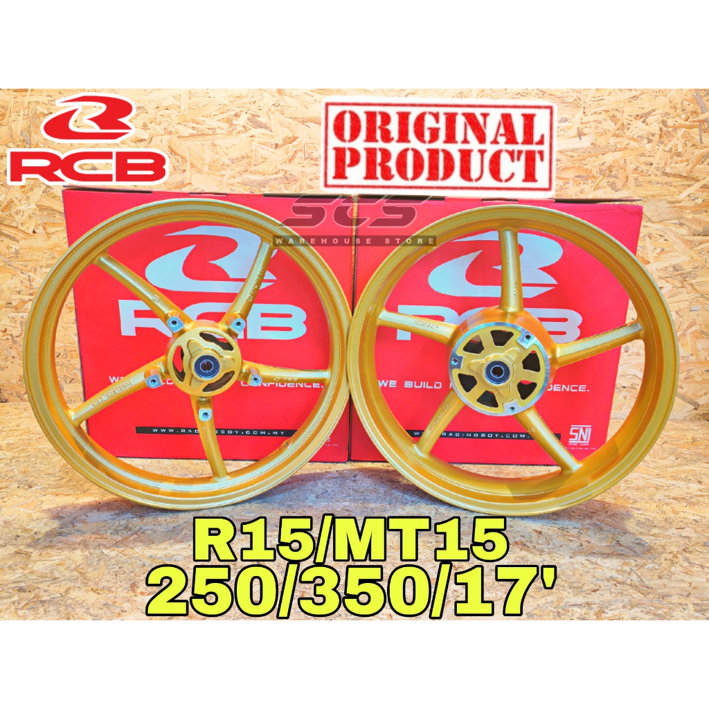 Yamaha R15 MT15 SP522 RCB Sport Rim 250 / 350 / 17' Racing Boy Black ...