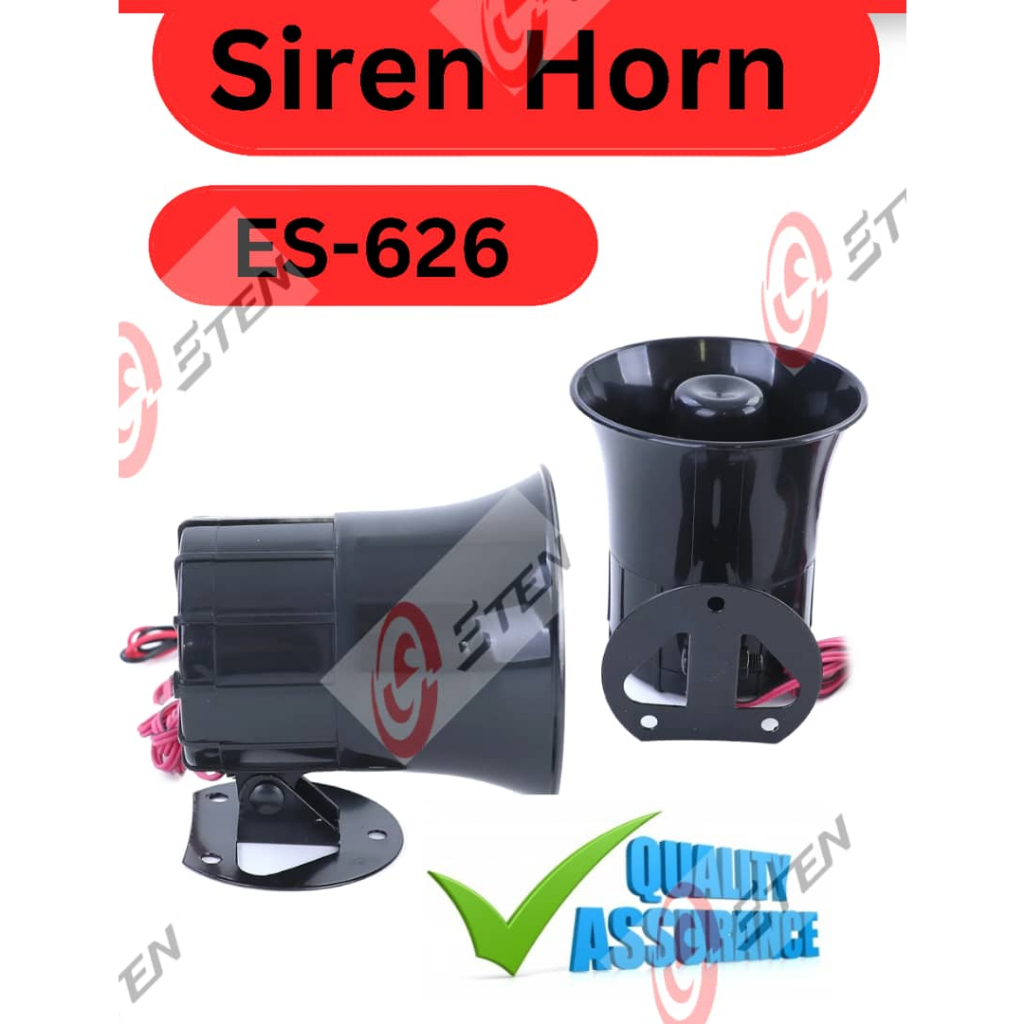 ES-626 DC12V 15W Wired Alarm Siren Horn without Flash with Alarm Volume ...