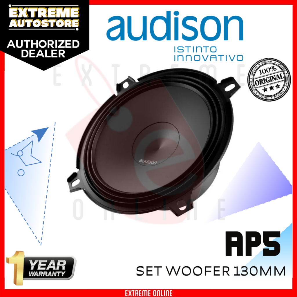 Audison AP 5 Prima Series 5.25" (130mm) Midrange Speakers (Pair ...