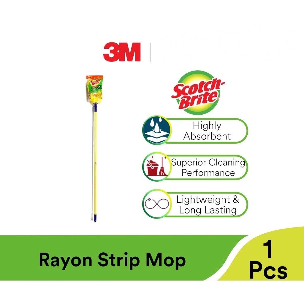 3M™ Scotch-Brite™ Rayon Strip Mop, Lightweight & Long Lasting, 1 pc ...