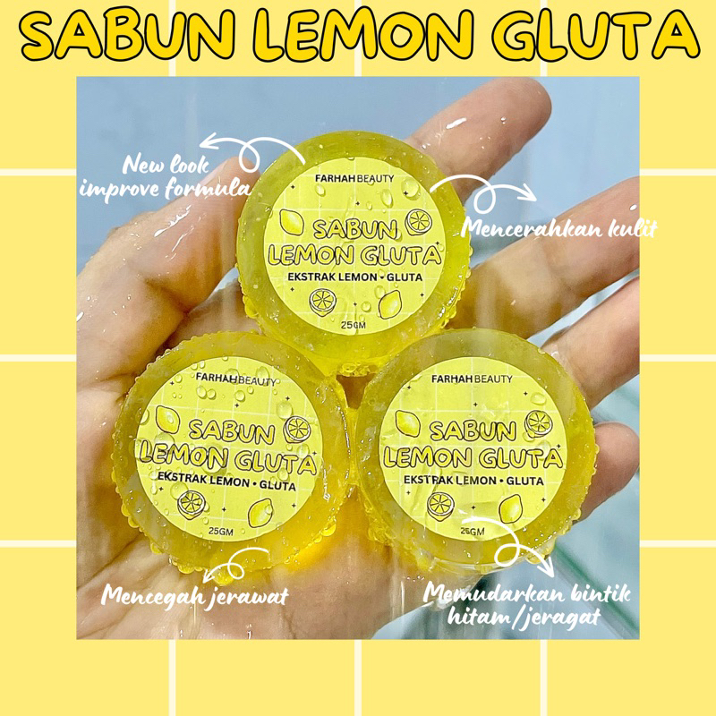 SABUN LEMON GLUTA MENCERAHKAN KULIT BADAN DAN MUKA | Shopee Malaysia