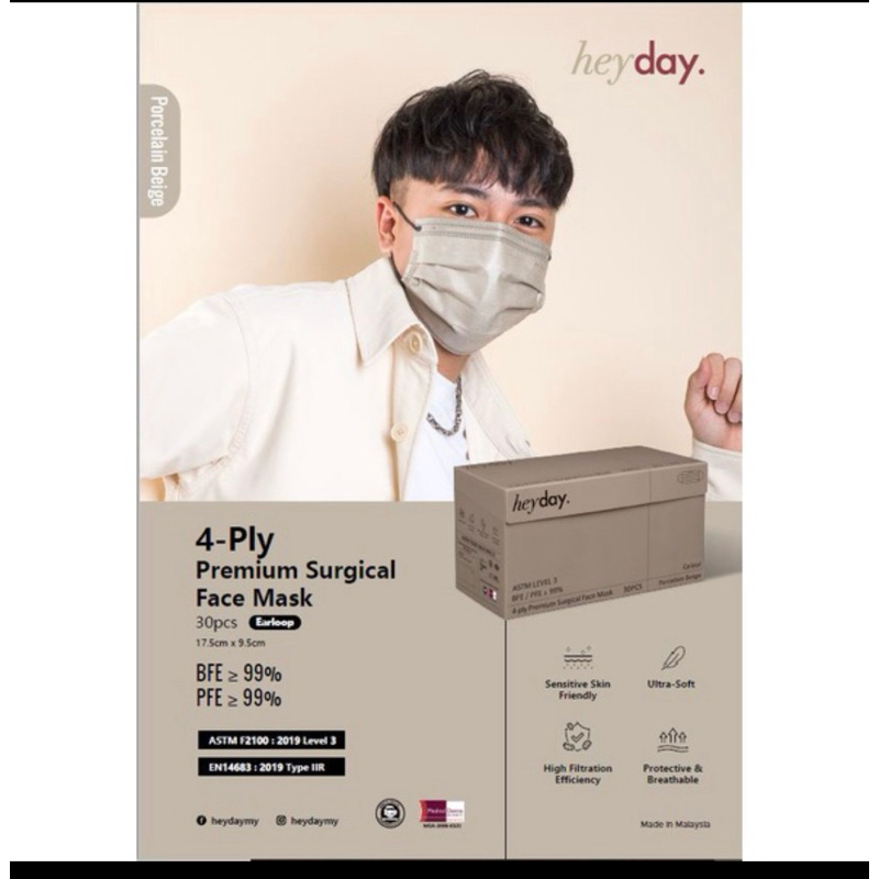 [Ready Stock] Heyday 4ply Premium Surgical Face Mask -Astm Level 3 ...