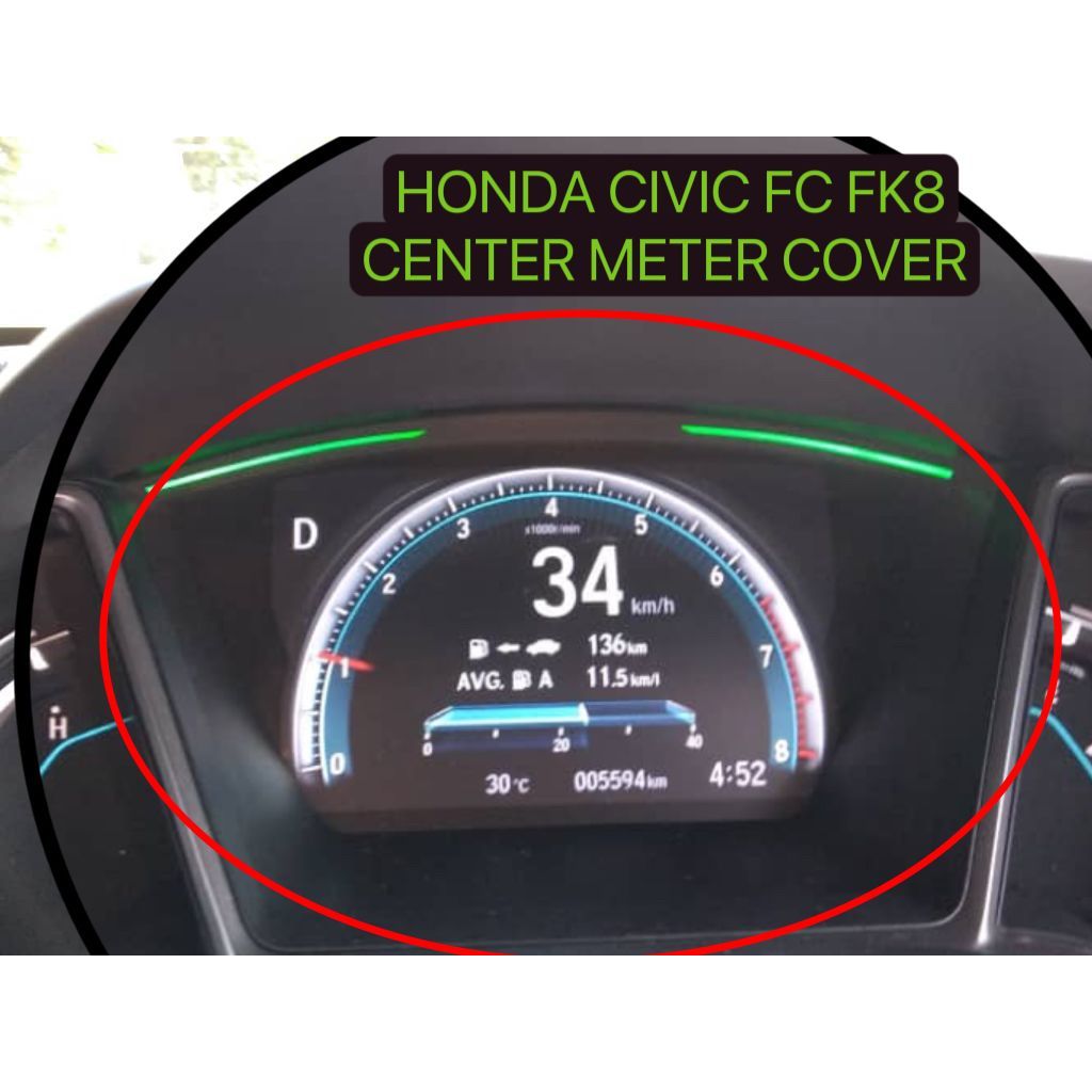 ORIGINAL HONDA CIVIC FC TEA TBA 2016-2021 TYPE R FK8 METER COVER CENTER 78156-T20-A01 | Shopee ...