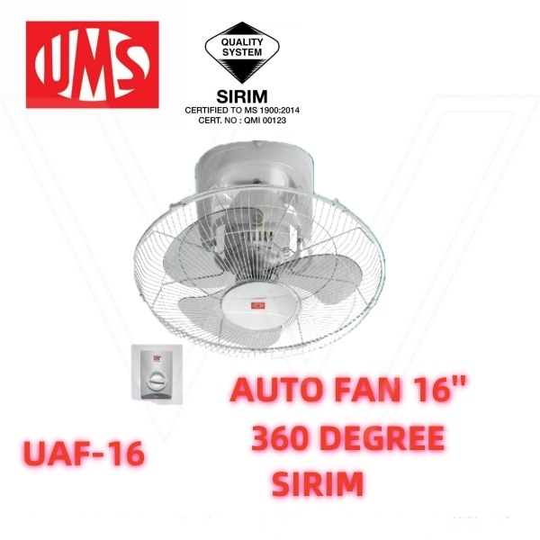 UMS AUTO FAN 16" 360 DEGREE -(SIRIM) | Shopee Malaysia