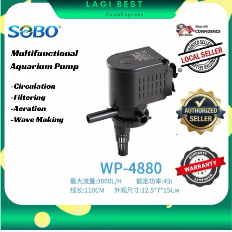 Sobo Wp4880 Submersible Powerhead Aquarium Pump Wp-4880 WP4880 Pam Air ...