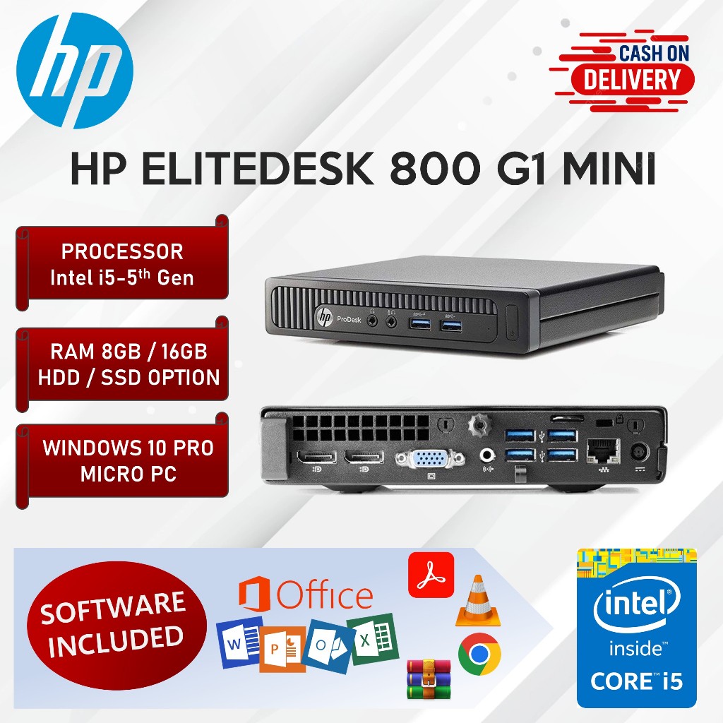 HP Elitedesk 800 G1 Mini i5 Gen 8GB 16GB 500GB HDD 128GB 256GB 512GB ...