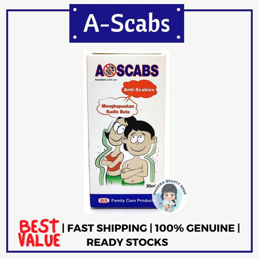 Hoe A-Scabs 30ml with Permethrin 5.0%w/v (ANTI-SCABIES/ MENGHAPUSKAN ...