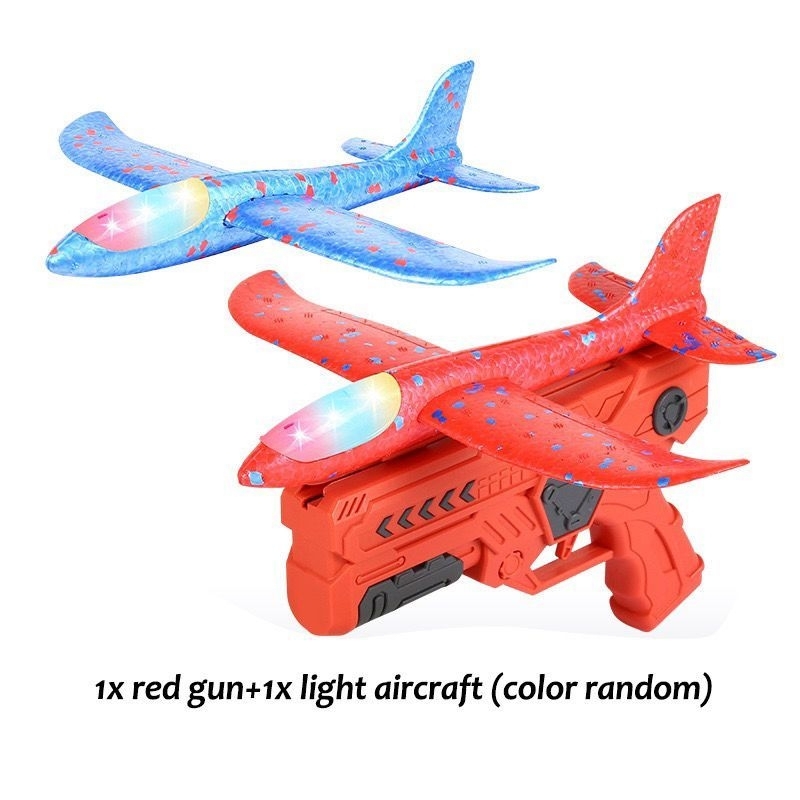 Foam Plane Launcher Airplane Glinder Toy Hand Throw Flying Glider Foam ...