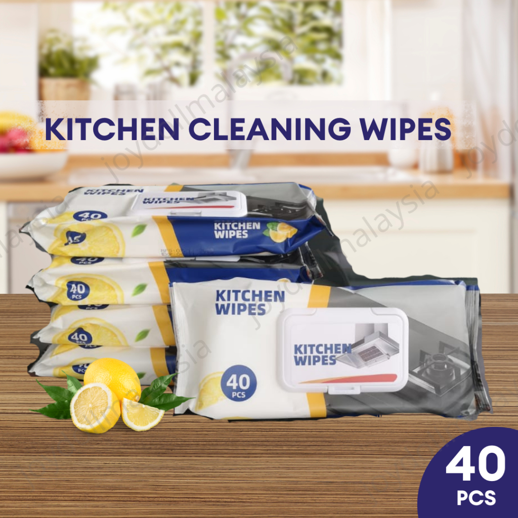 [ READY STOCK ] 40pcs Kitchen Cleaning Wipes Kitchen Wet Tissue Kitchen ...