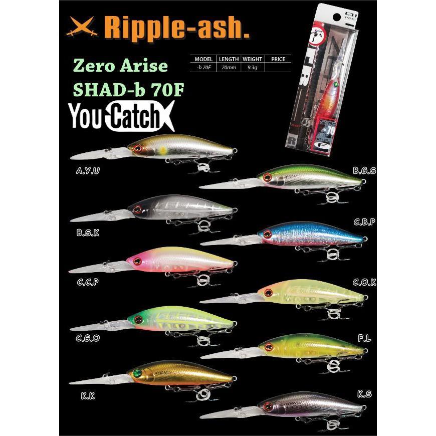 YOUCATCH RIPPLE-ASH FISHING LURE ZERO ARISE SHAD-B 70F BAIT LURE | Shopee Malaysia
