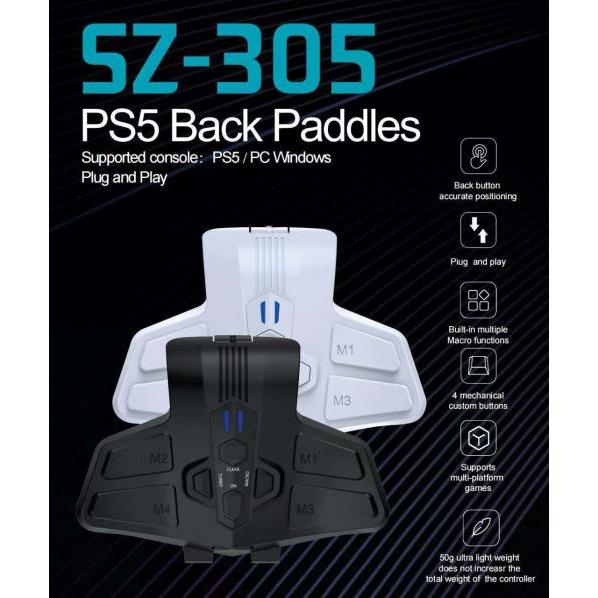 PS5 Dual Sense Back Button Attachment (Black/White) | Shopee Malaysia
