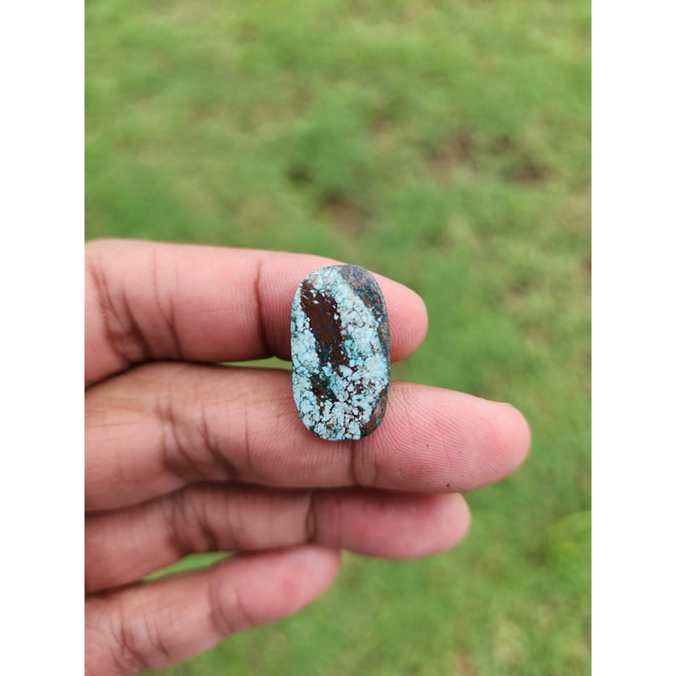 Batu Cincin Firus Turquoise Tibet Putih Biru Kuno | Shopee Malaysia