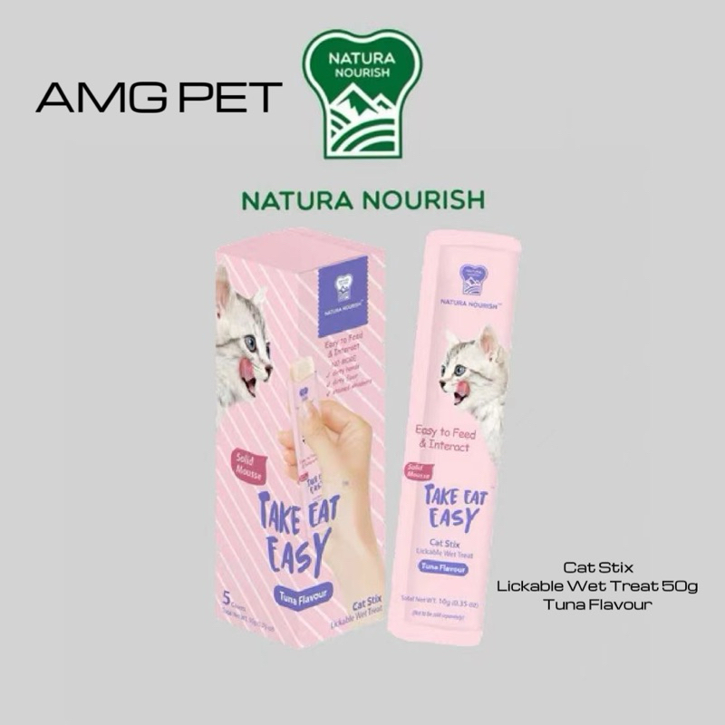 Natura Nourish Innovative Cat Stix Wet Treat Snack Chicken & Tuna Flavour 5pcs (10g) | Shopee ...