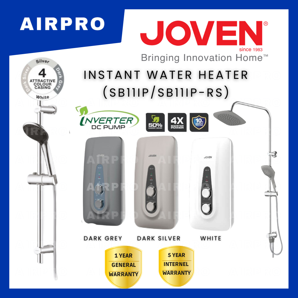 [JOVEN] SB11 Series Instant Water Heater SB11iP or SB11iP RS(Rain-Shower) With Inverter DC Pump ...