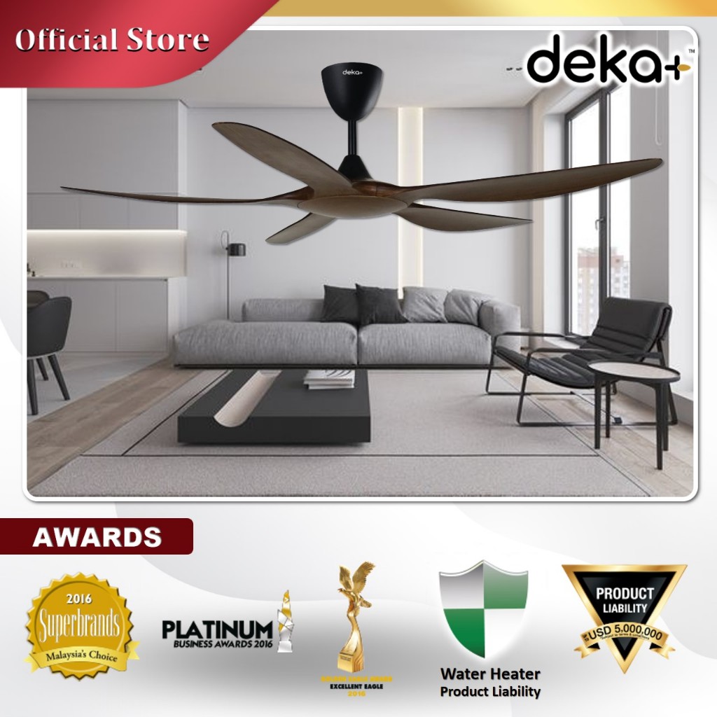 DEKA+ BETA 56'' 5 Blades 14 Speeds + TURBO with Remote Control DC ...