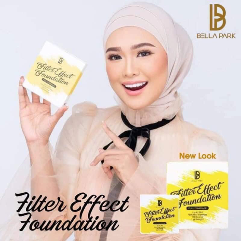 BELLA PARK FILTER EFFECT FOUNDATION FULL COVERAGE (NEW) 🔥🔥 | Shopee Malaysia