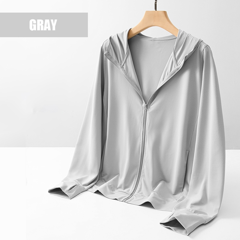 UV Sun Protection Jacket Clothing UPF 50+ Women Men Zip Hoodie Long Sleeve Outdoor Clothes ...