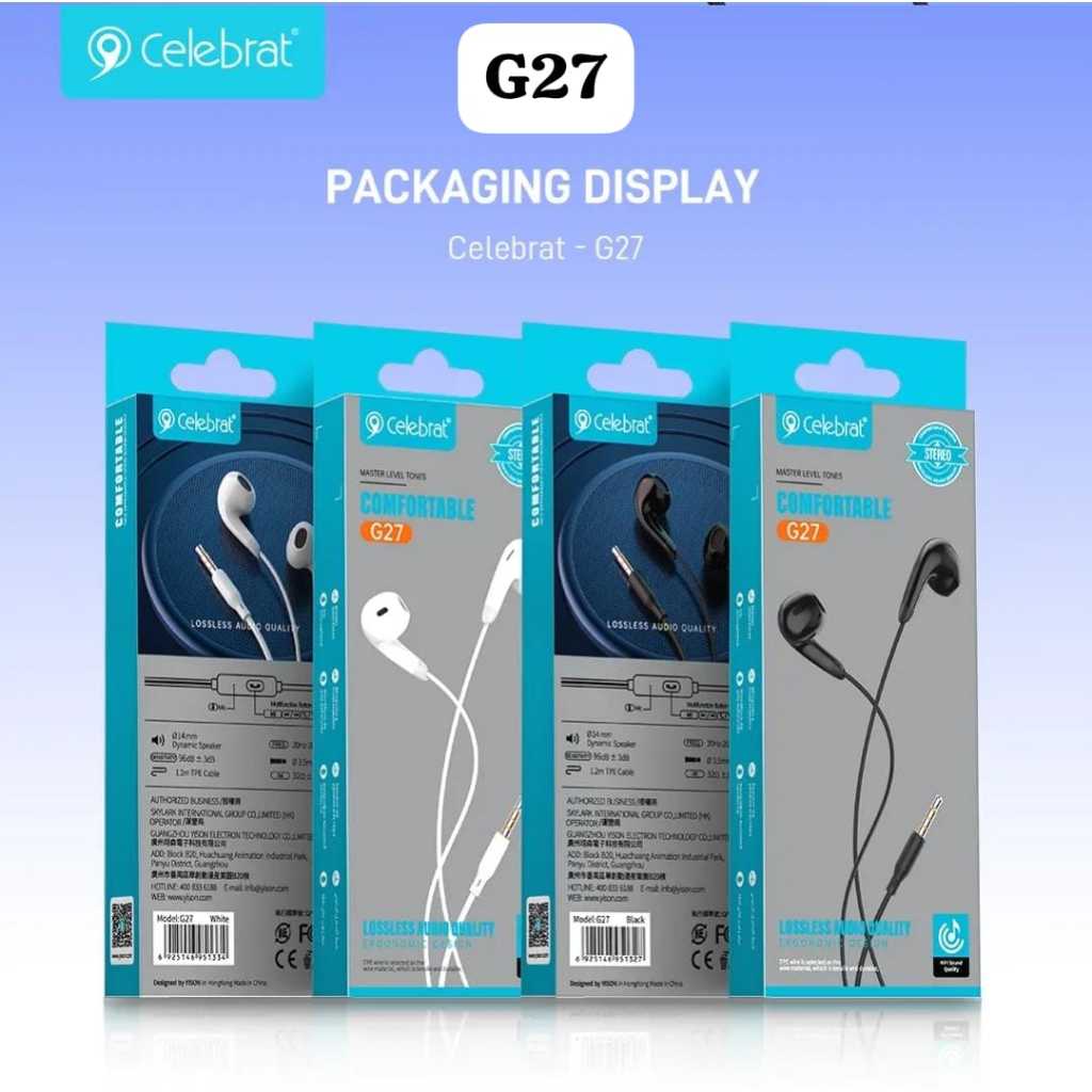 Celebrat G27 Handsfree ORIGINALY ( BLACK) | Shopee Malaysia