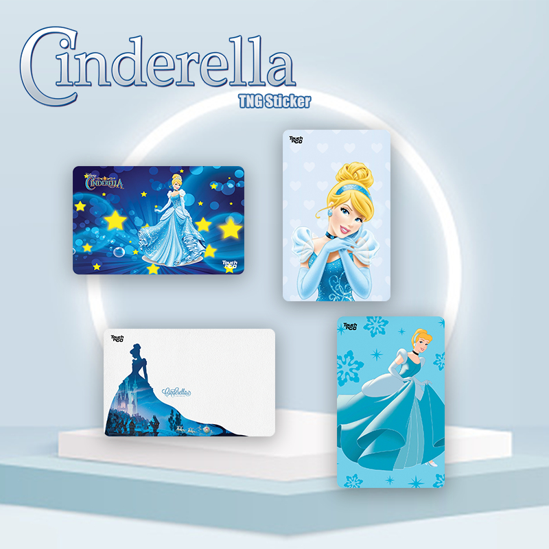 Cinderella TNG Sticker - Tng Touch N Go Sticker/Bank Card Sticker Cover ...