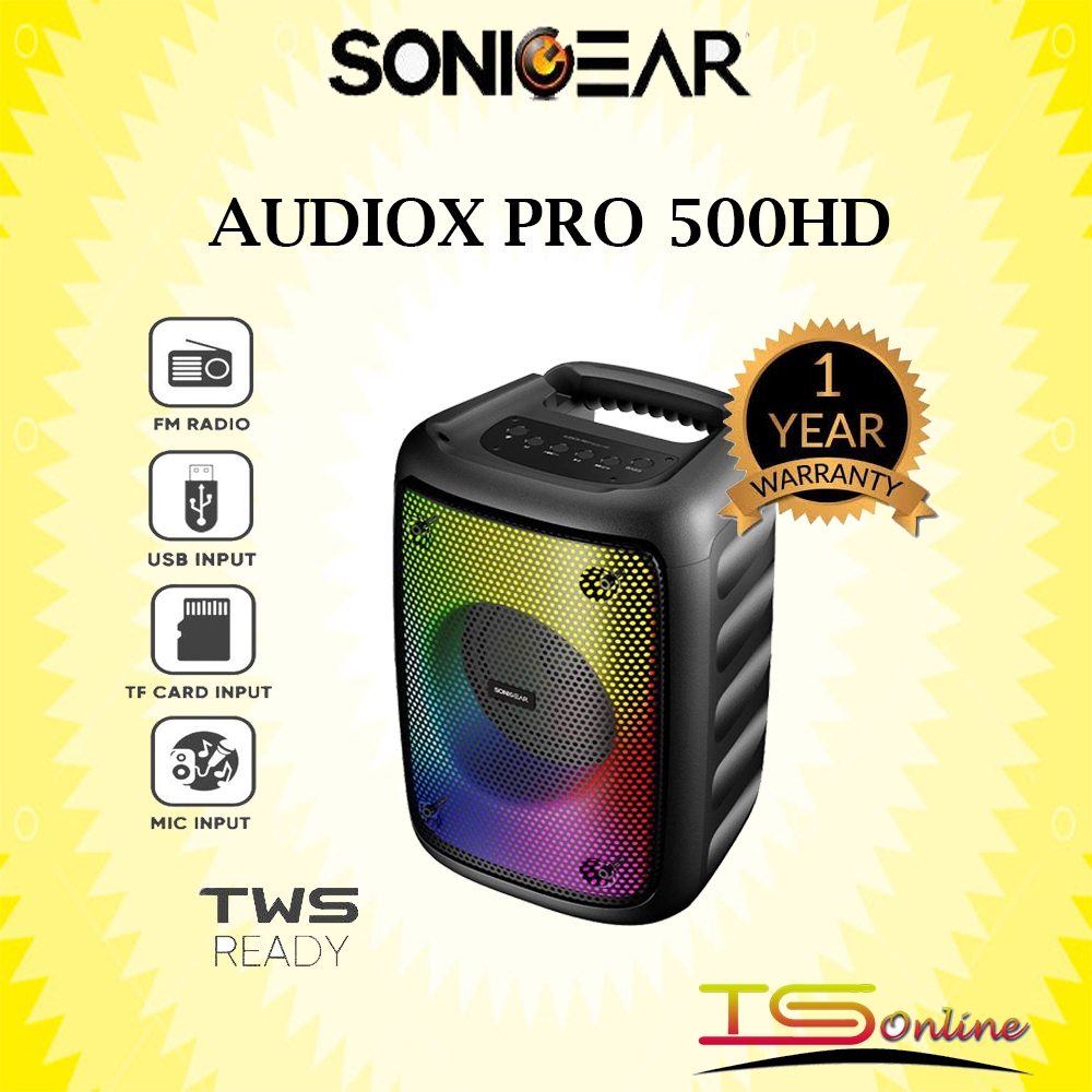 Sonicgear AudioX PRO 500HD Bluetooth RGB Portable Speake | Shopee Malaysia