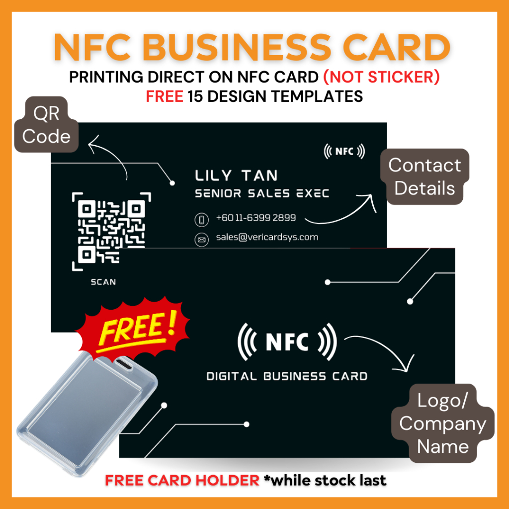 🔥 NFC Business Card/Direct Print Not Sticker/Your Own Design Image/Kad ...