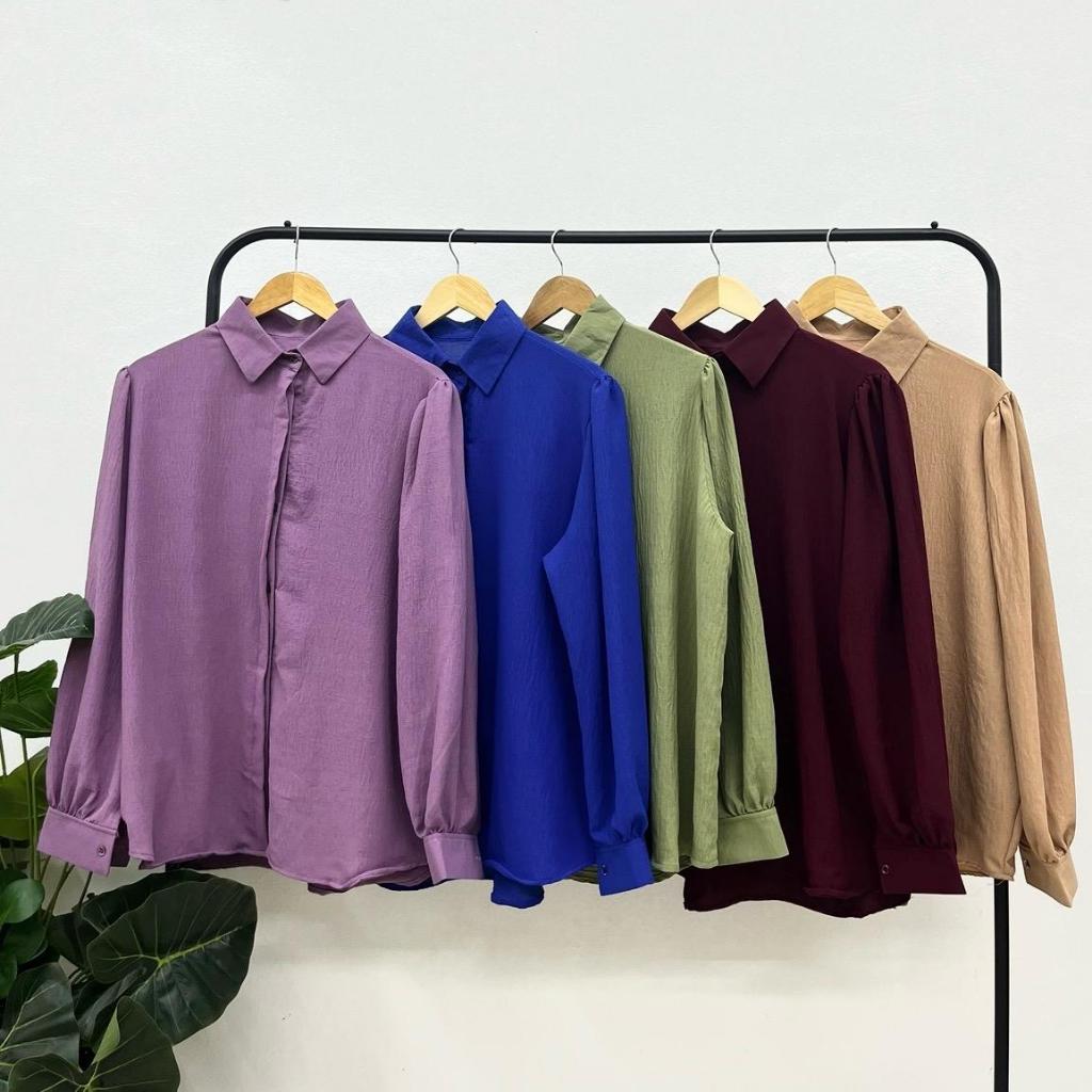 {HayyaSofea} KEMEJA BAGGY ADELL IRONLESS | Casual| Event| College Shirt ...