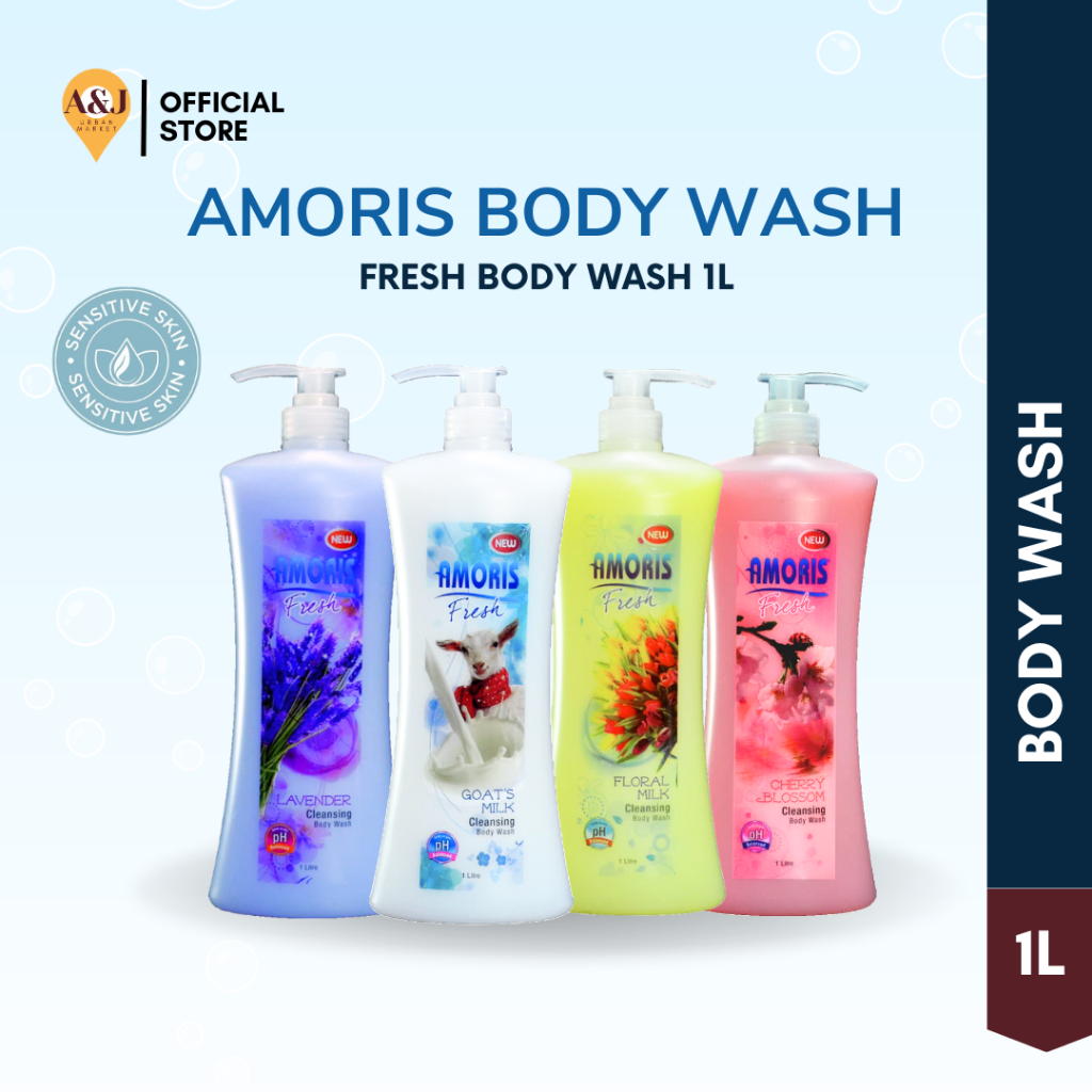 AMORIS Fresh Body Wash 1L / sabun cuci badan | Shopee Malaysia
