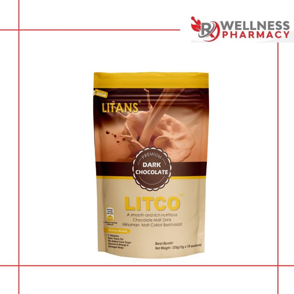 LITANS Licto Premium Dark Chocolate Nutritious Malted Drink 225g (15g x ...