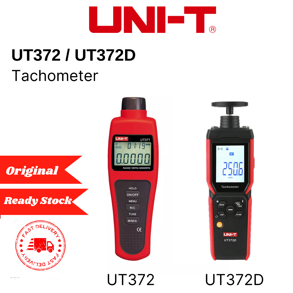UNI-T UT372 / UT372D USB Interface Non Contact Laser Tachometer RPM Meter Rotating Speed ...
