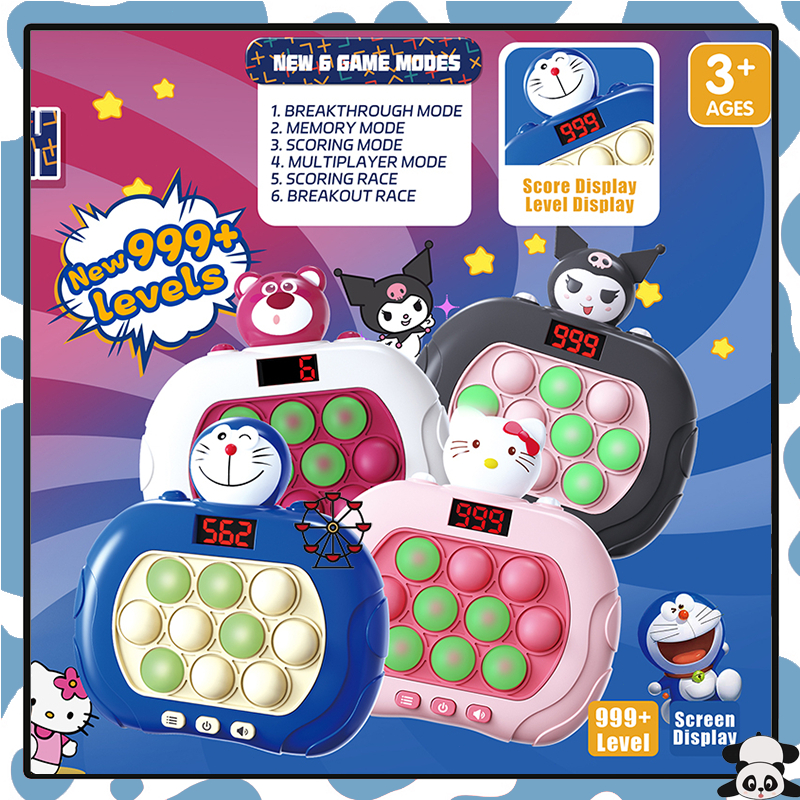 999 Level Pop it Electronic Kuromi Toy Quick Push Game Lotso Led ...