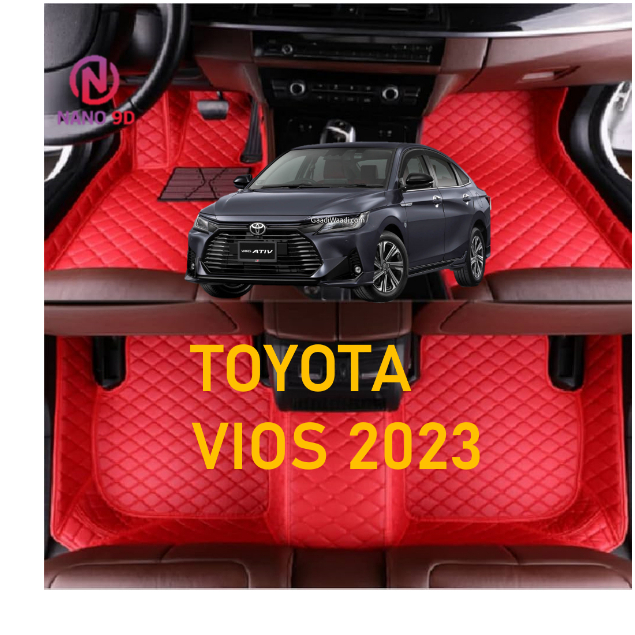 NANO 9D TOYOTA VIOS 2023 AC-100 LUXURY CUSTOMS MADE 2 LAYERS CARMAT ...
