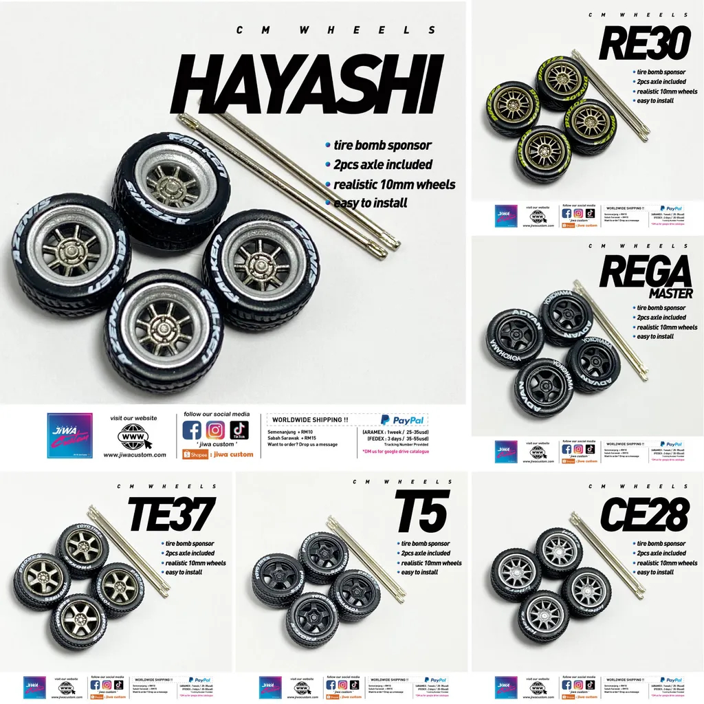 CM Wheels | Real Rider Wheels Tayar Getah Hotwheels Tomica TE37 CE28 ...