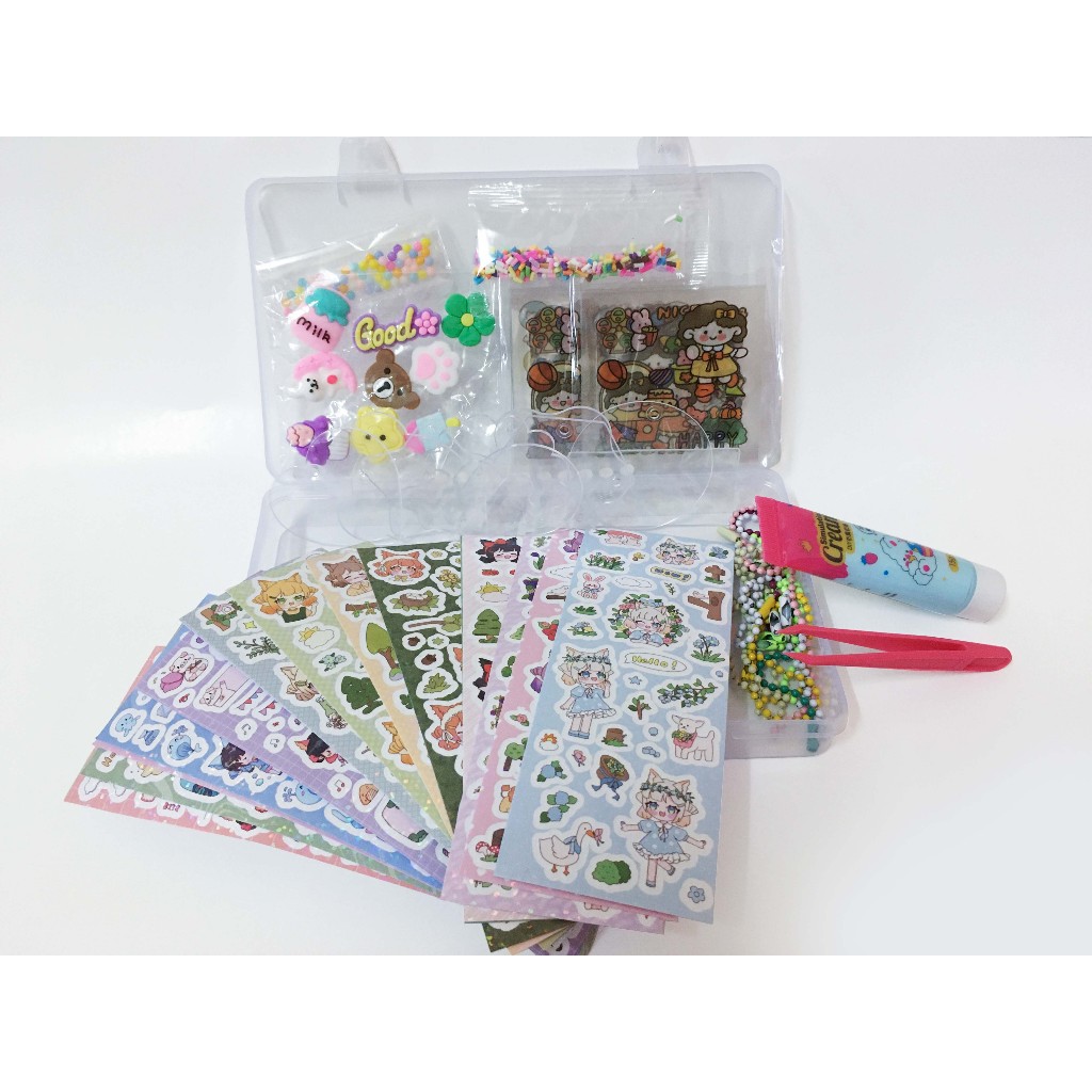 Guka Set Box | Acrylic Keychain DIY Making Kit with Stickers Charms ...