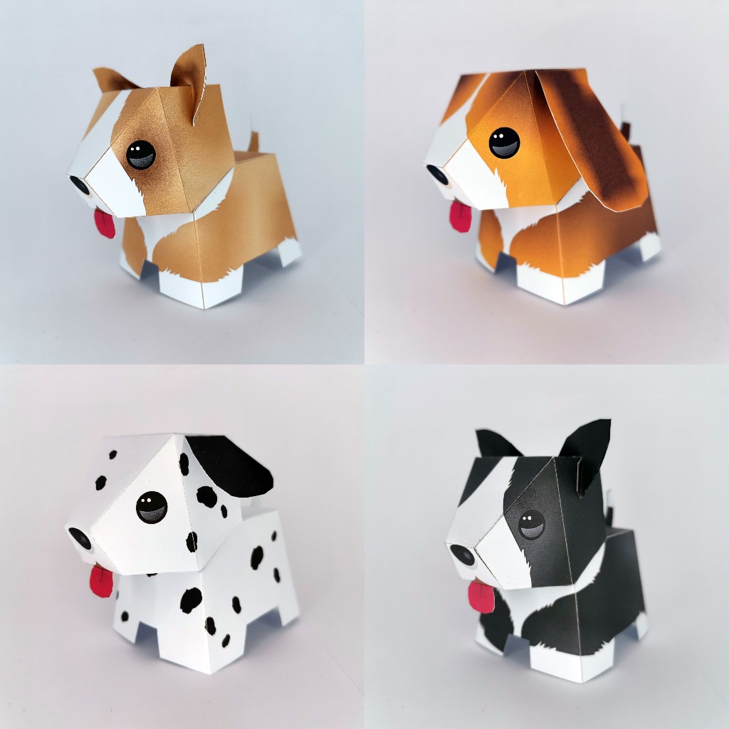 Cute Puppies Model Papercraft | Shopee Malaysia