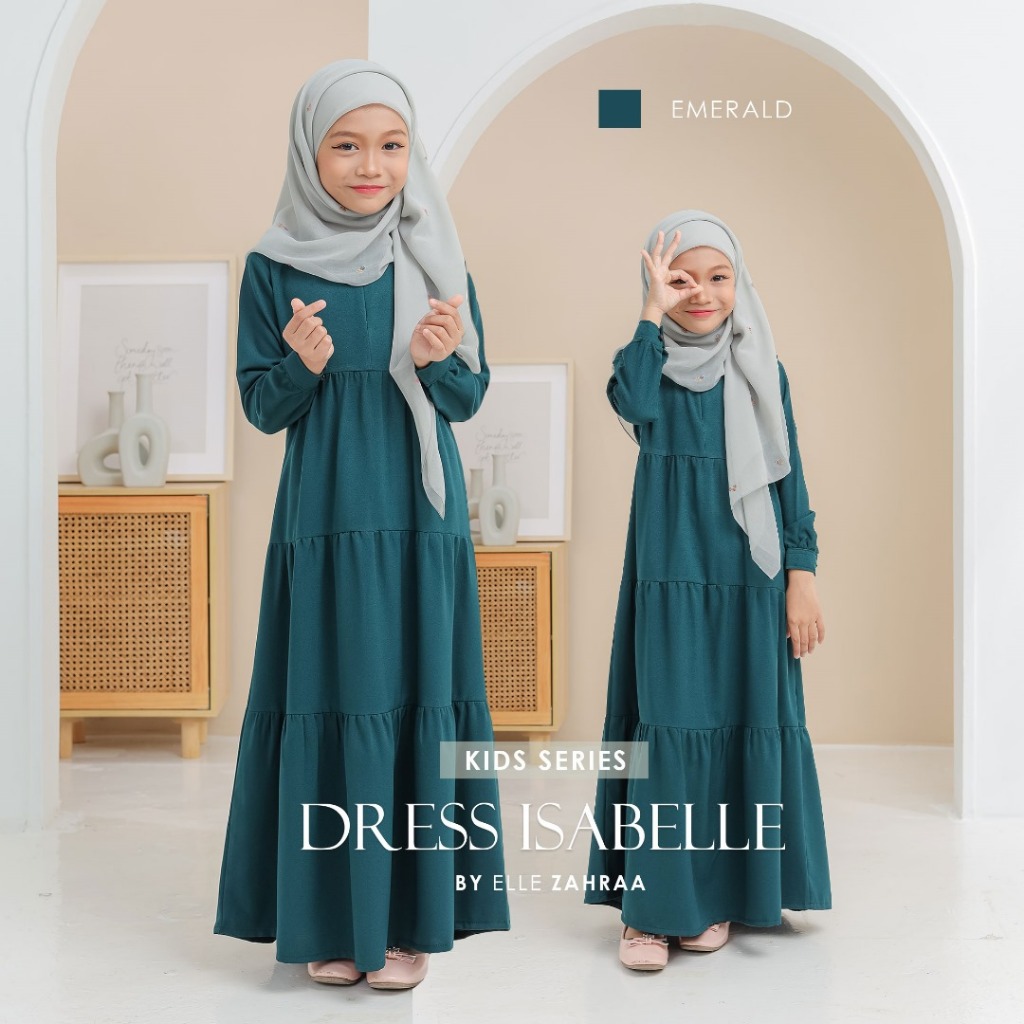 ELLE ZAHRAA | DRESS ISABELLE KIDS | NEW RELEASED DRESS KIDS | Shopee ...