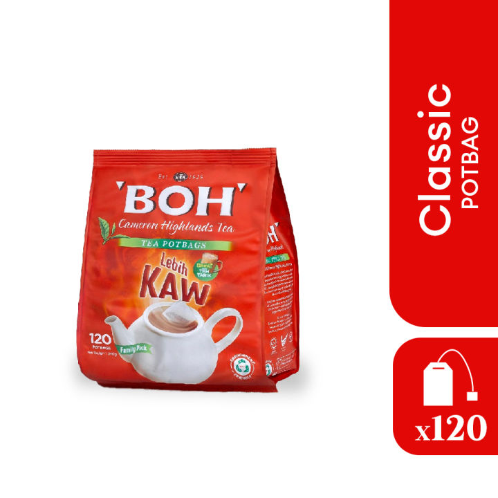 BOH Cameron Highlands Tea PotBag Lebih Kaw 2g x 120 Tea Bags | Shopee ...