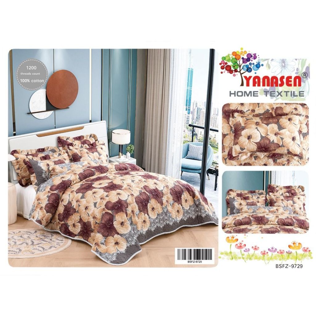Premium Cadar Patchwork Set (6IN1) Tilam Katil Queen/King Size ...