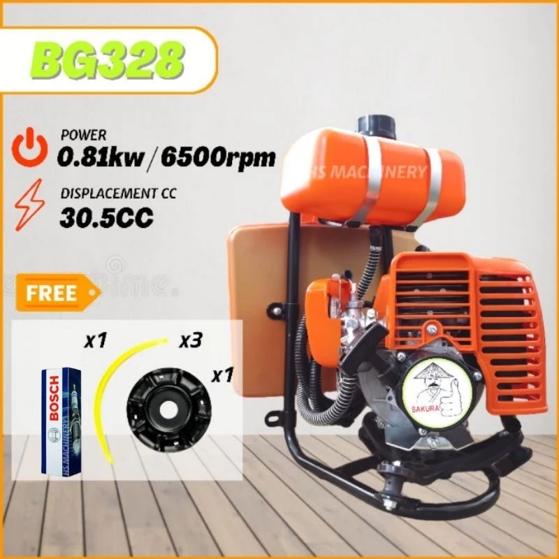 Heavy Duty Sakura BG328 Mesin Rumput Grass Cutter Brush Cutter Tanaka ...