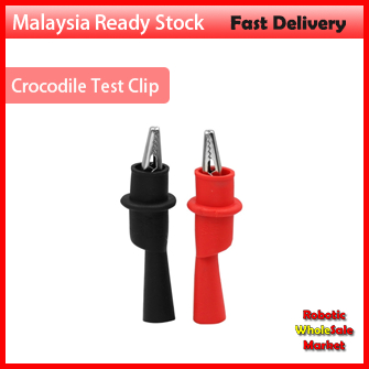 1 Pair Alligator Crocodile Test Clip Clamp For Multimeter Tester Probe ...