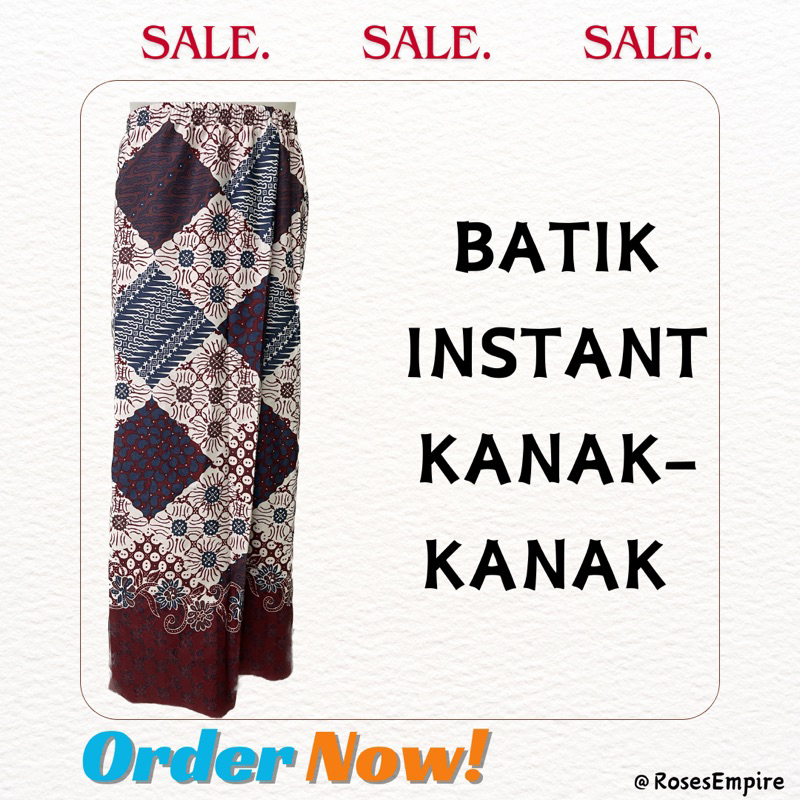 KAIN BATIK VIRAL kanak kanak siap jahit getah (Pakaian Harian / Mengaji ...