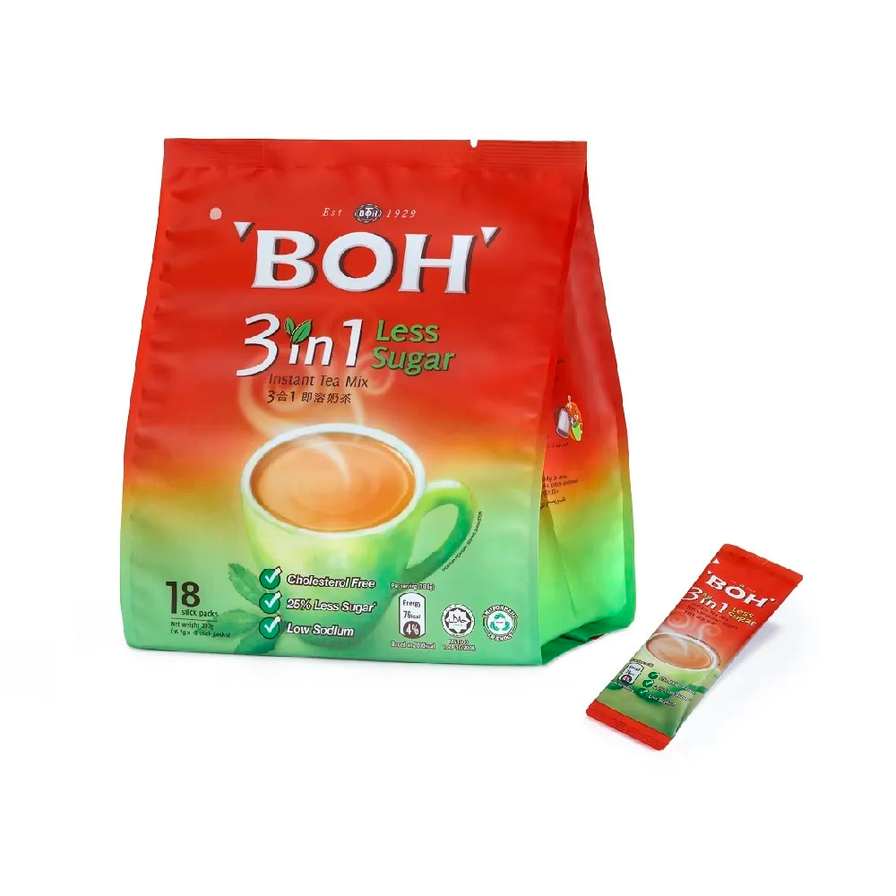 BOH 3 in 1 Instant Tea Mix Less Sugar 16.5g x 18 Sachets | Shopee Malaysia