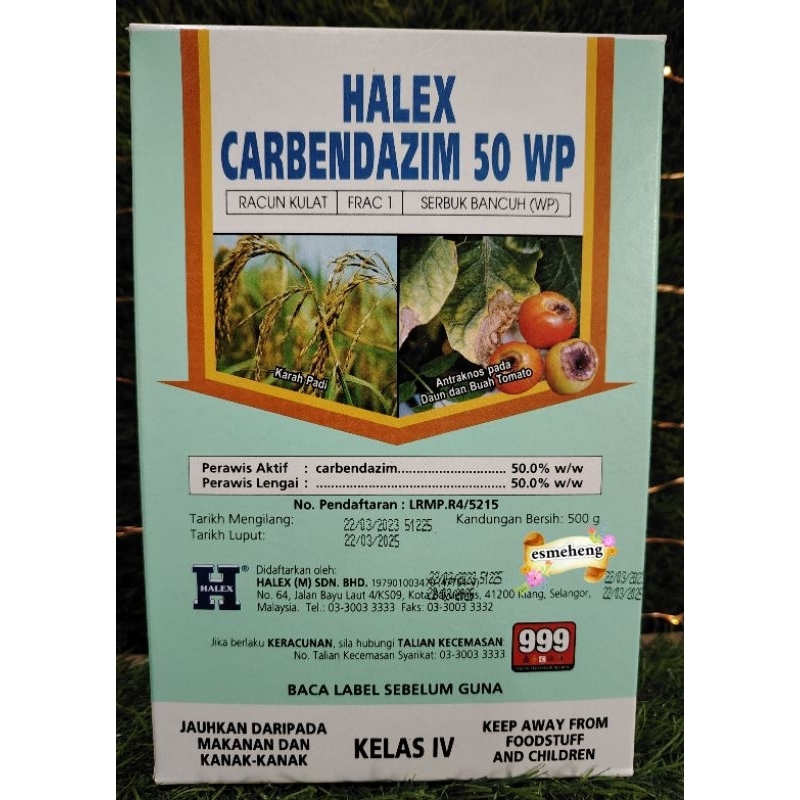500gm Halex Carbendazim 50WP / Racun Kulat / Antraknos / Bintik Daun ...